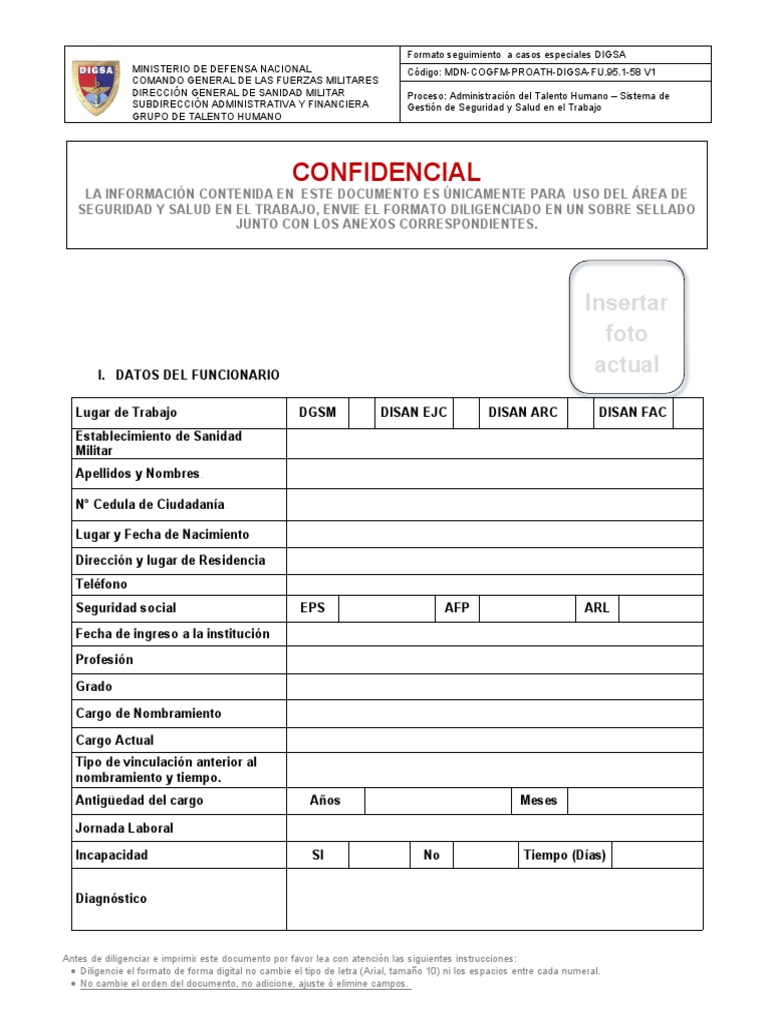 Formato Seguimiento A Casos Especiales v1 Digsa | PDF