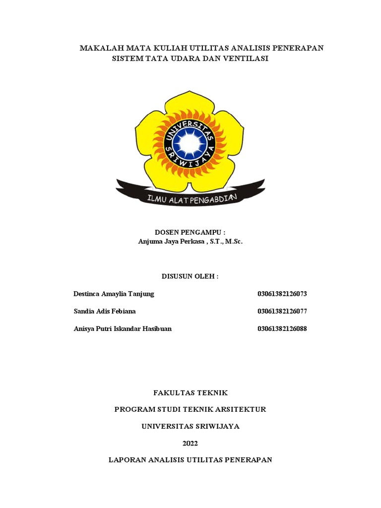 Makalah Mata Kuliah Utilitas Analisis Penerapan Sistem Tata Udara Dan ...