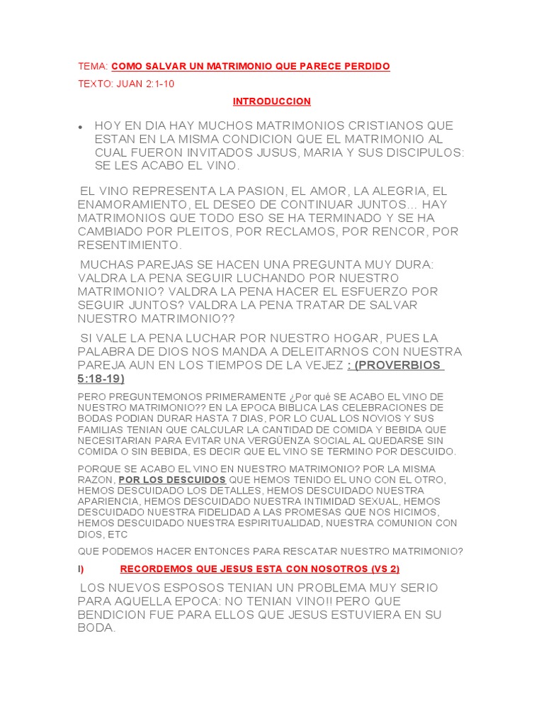 BOSQUEJO | PDF | Matrimonio | Jesús