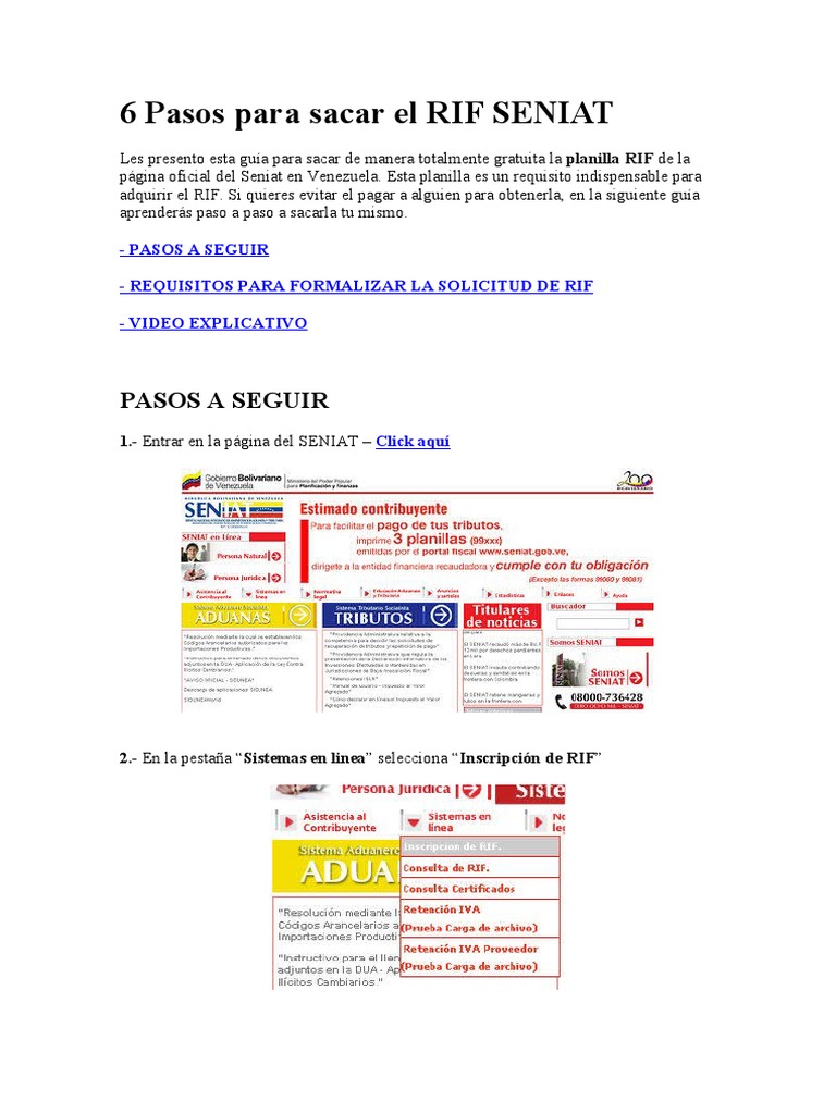 Rif Seniat | PDF | Certificado de nacimiento