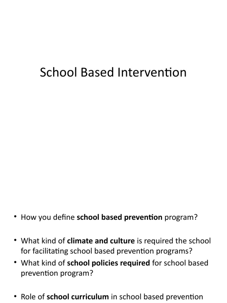 School-Based Prevention Programs | PDF | Parenting | Substance Abuse