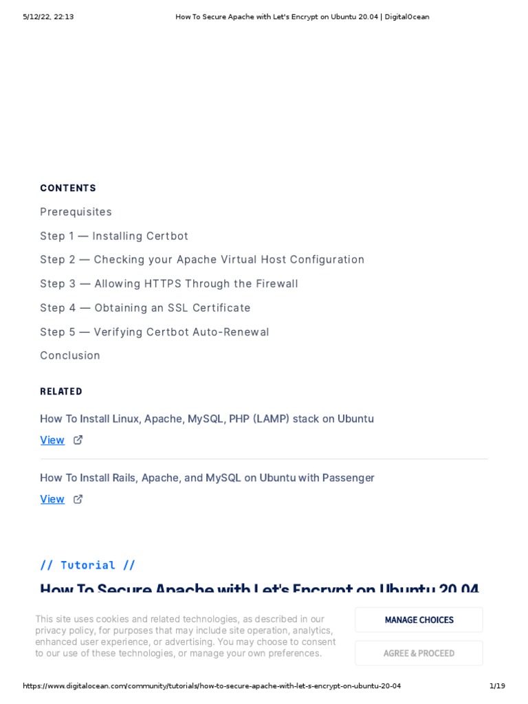 How To Secure Apache With Lets Encrypt On Ubuntu 2004 Digitalocean Pdf Public Key 