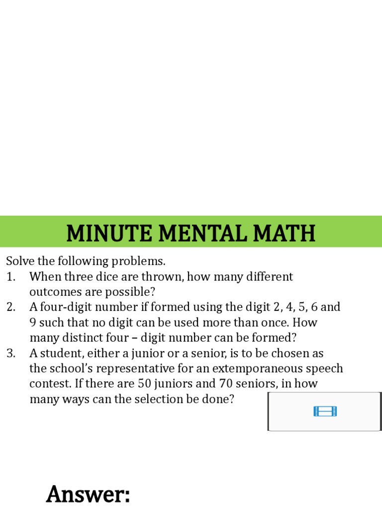 Permutation And Combination Pdf Permutation Cognition
