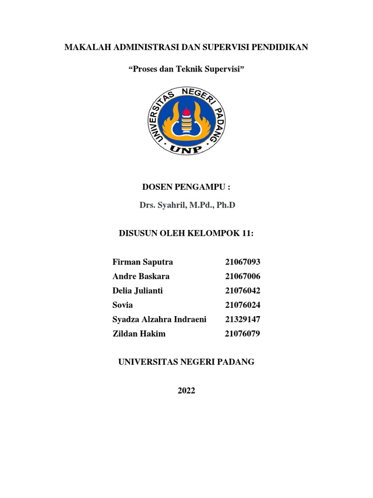 Administrasi Dan Supervisi Pendidikan | PDF