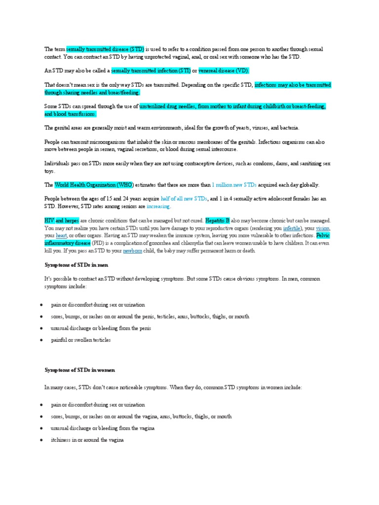 Understanding Sexually Transmitted Diseases: Causes, Symptoms, and Treatments of Common STDs ...