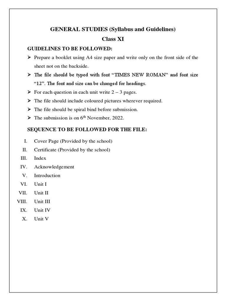 G11 General Studies Guidelines | PDF | Sustainability | Sustainable ...
