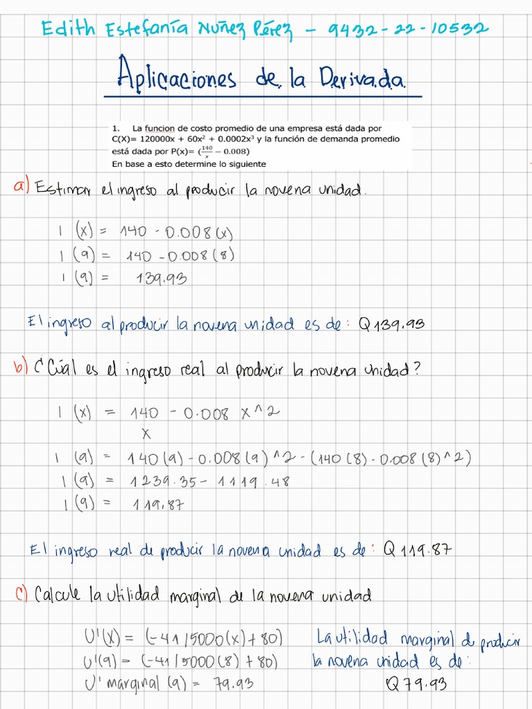Aplicaciones de La Derivada | PDF