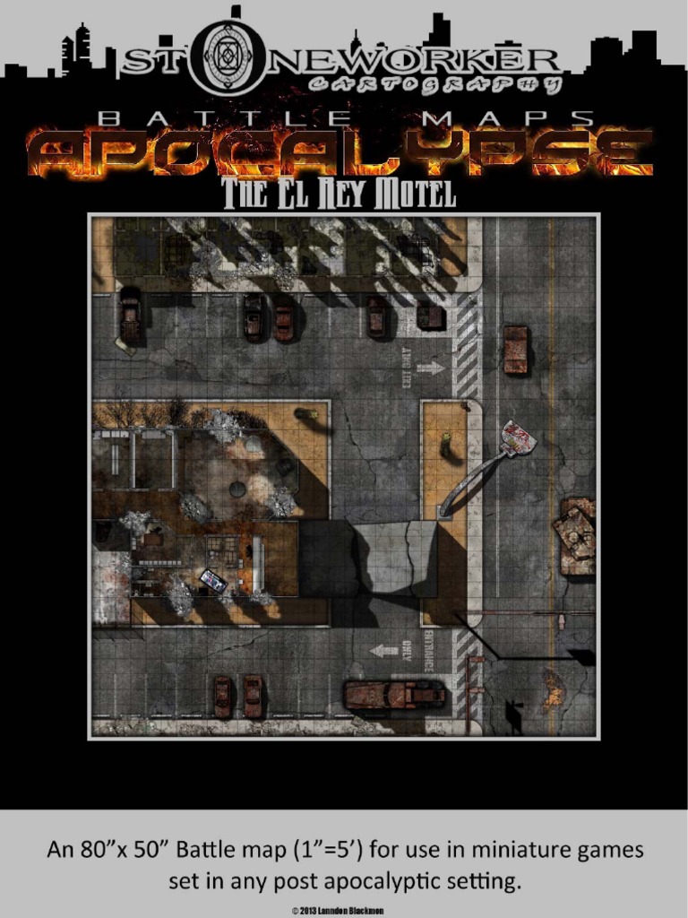 Battlemaps The El Rey Motel BW HEX 01 | PDF | Apocalyptic And Post ...