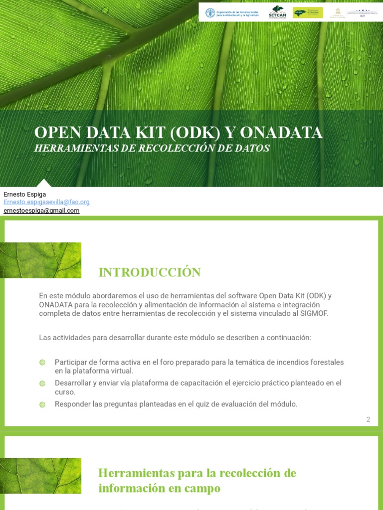 Herramientas ODK y ONADATA para Datos | PDF | Hardware de la ...