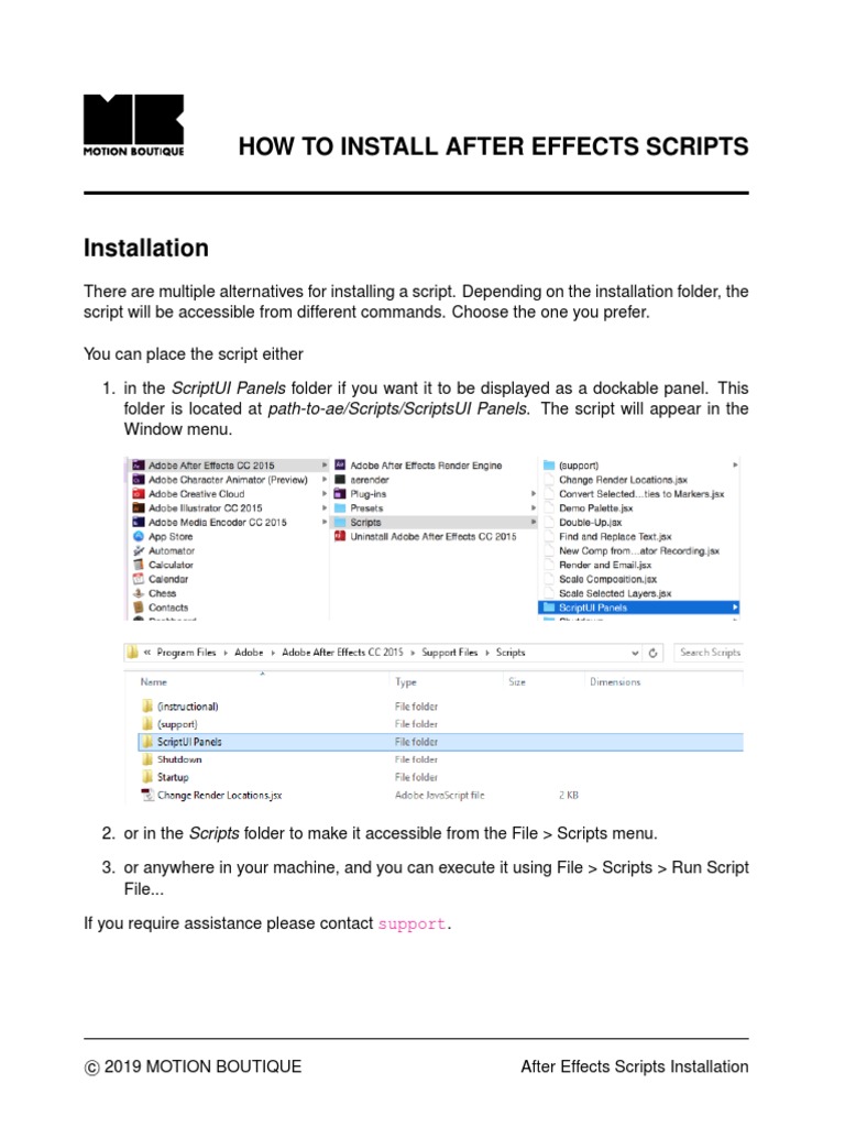 Scripts Installation | PDF