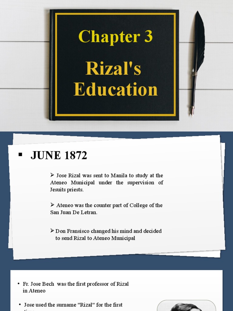 CHAPTER 3 Rizals Education | PDF | Philippines