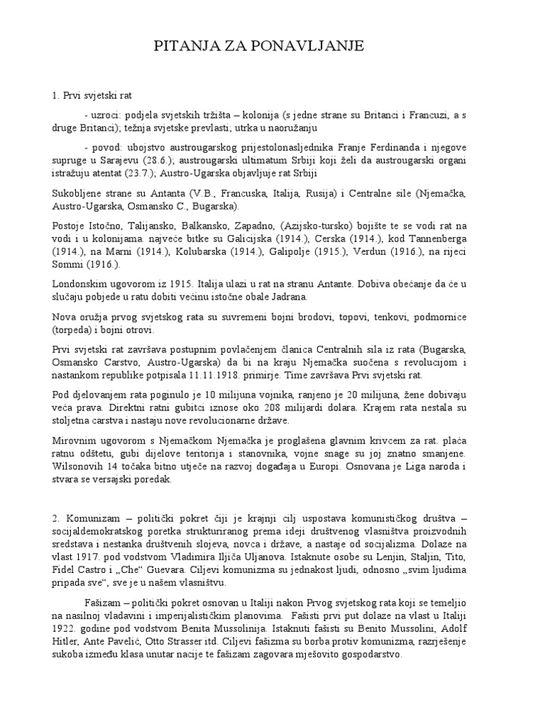 Povijest Ispit | PDF