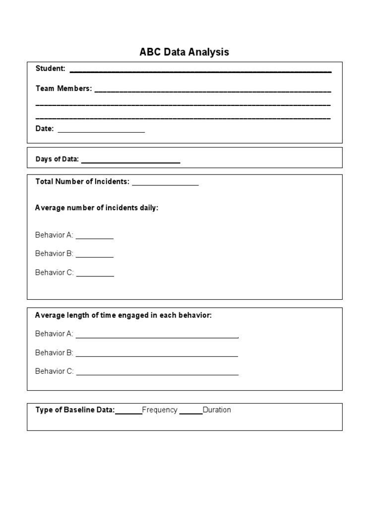 ABC Analysis Form With Instructions | PDF