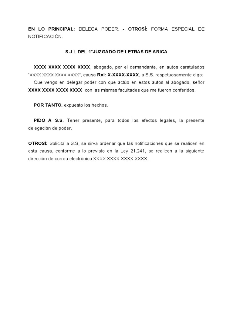 Delega Poder, Modelo | PDF