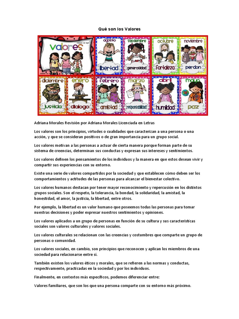 Que Son Los Valores | PDF