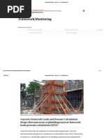 Formwork Design Calculation | PDF | Concrete | Pressure