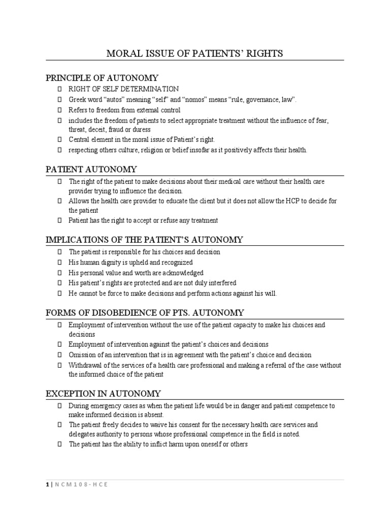 Patient's Rights | PDF | Informed Consent | Patient