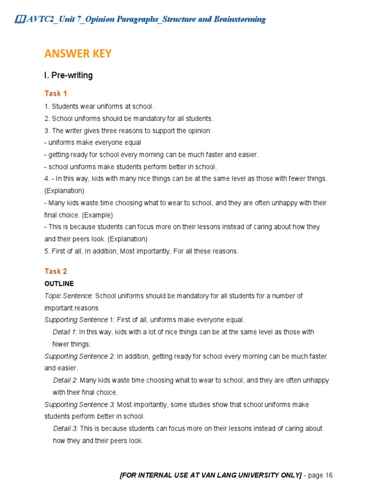 AVTC2 - Unit 7 - Answer Key | PDF | Cost Of Living | Dogs