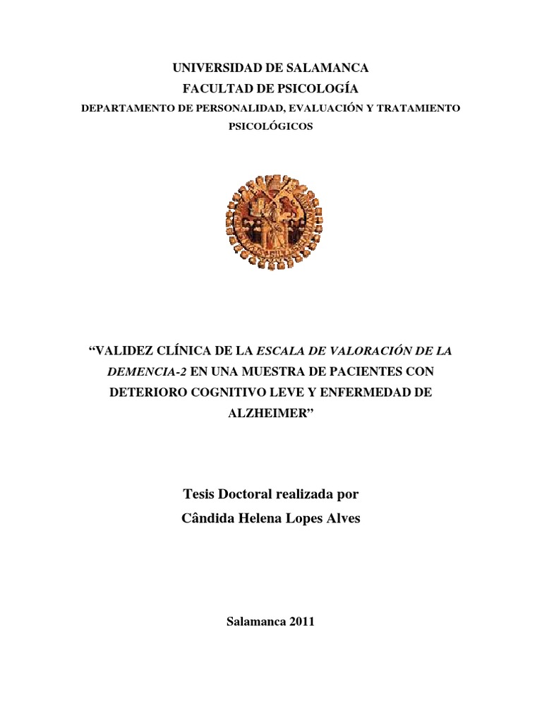Validez Clinica de La Dementia Rating SC | PDF | Memoria | Envejecimiento