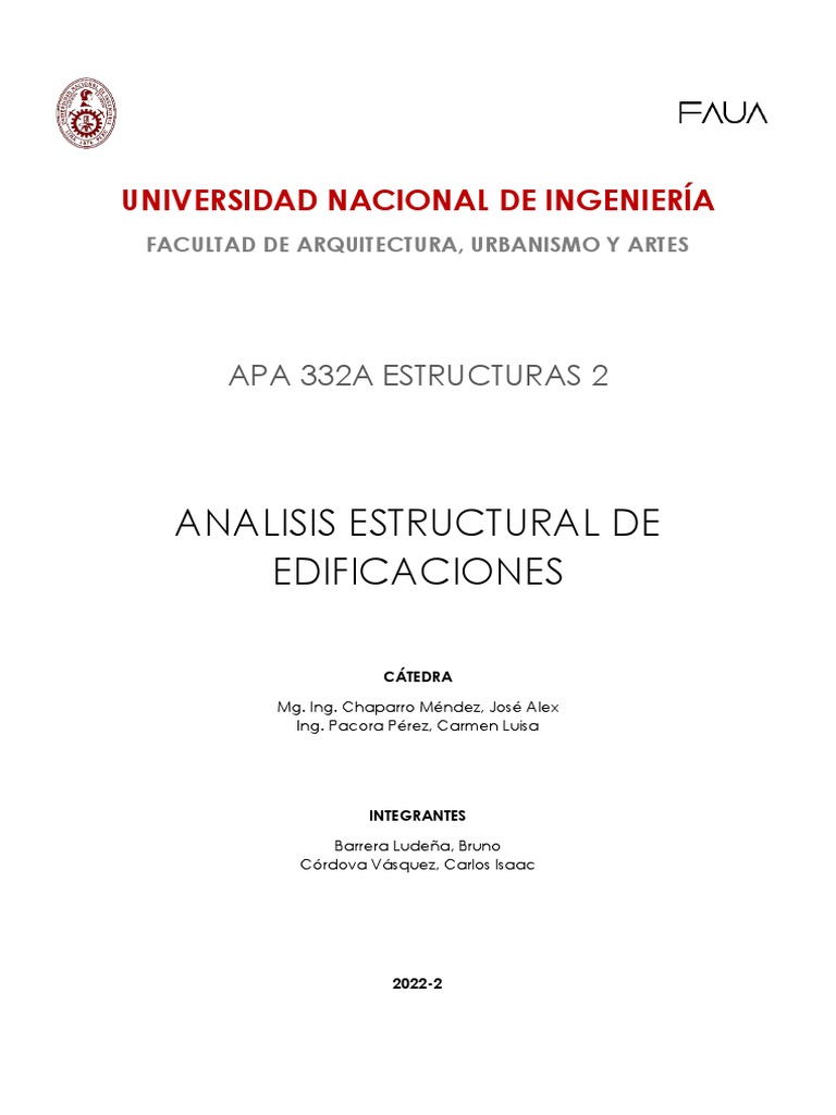 Informe - Analisis Estructural de Edificaciones 5 | PDF | Fundación ...