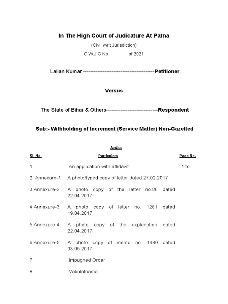 Lalan Kumar Withholding of Increment | PDF | Justice | Crime & Violence