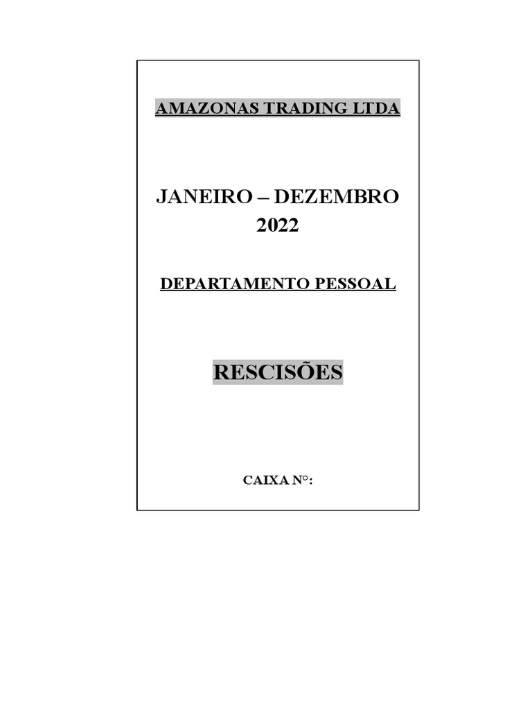 Exemplo Rescisao Capa Jan - Dez | PDF