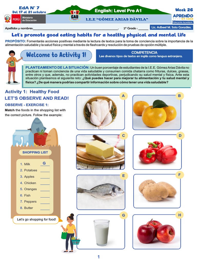 AeC EdA 7 Activity 1 PreA1 | PDF