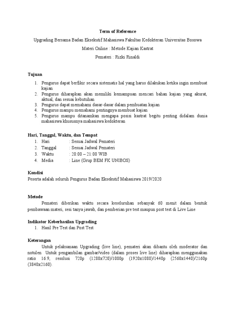 TOR UPGRADING Kak Aldi | PDF