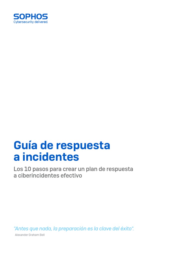Sophos Incident Response Guide Es | PDF | La seguridad informática | Seguridad