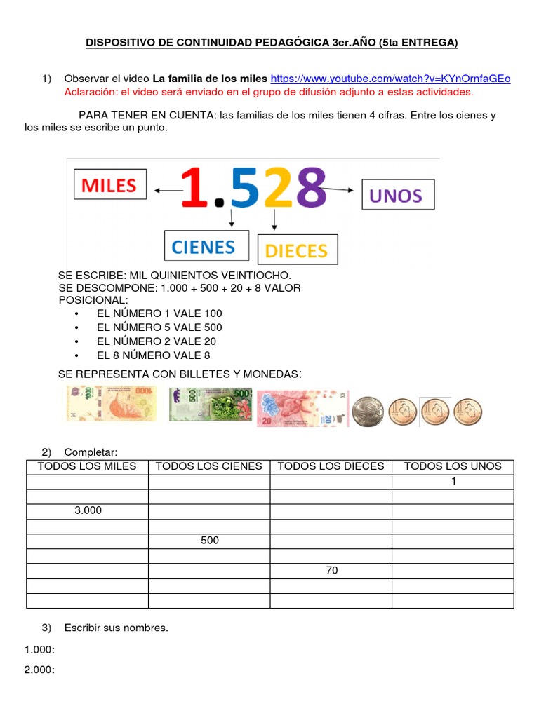 MATEMÁTICA 3ro. Ok | PDF