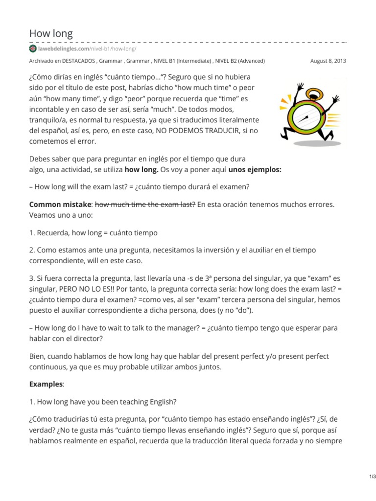 How Long | PDF | Lingüística