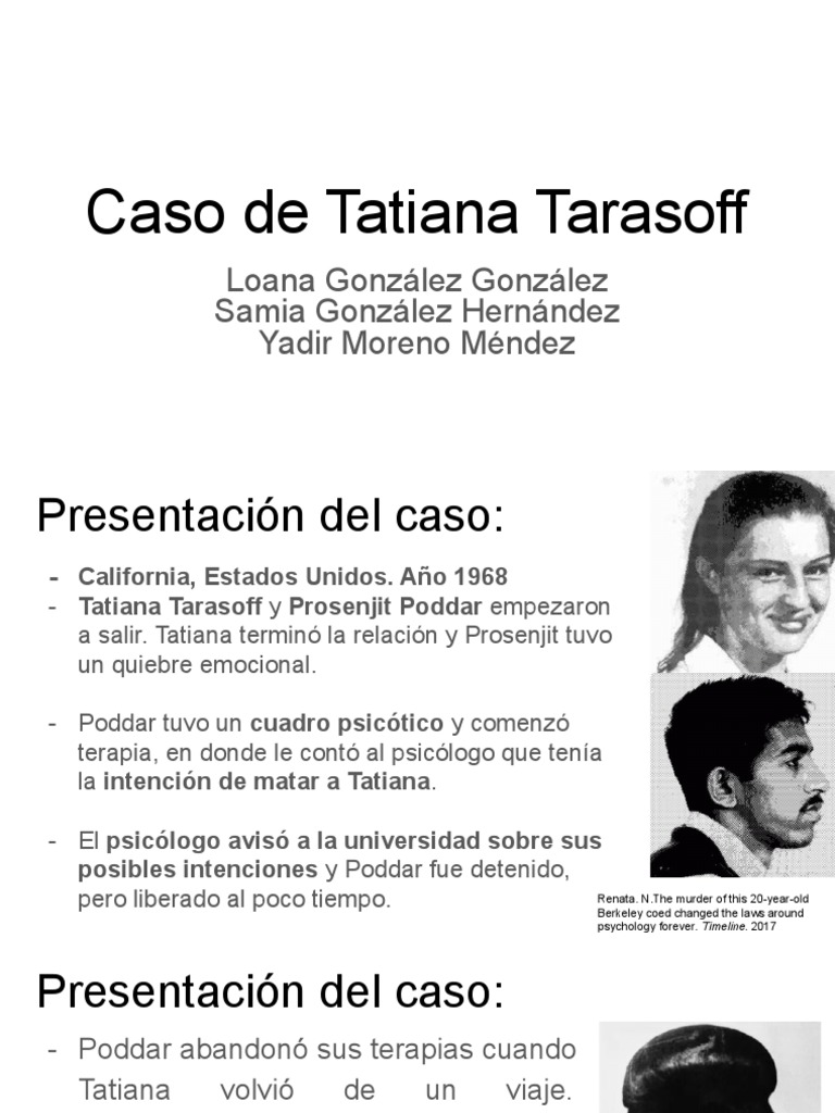 Caso Emblemático - Tarasoff | PDF | Etica Aplicada | Sicología