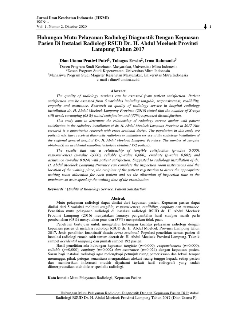Jurnal Pelyanana Radiologi | PDF | Radiology | Image Processing