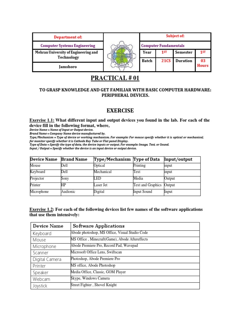 Ict Labs 21CS093 | PDF | Hard Disk Drive | Multi Core Processor