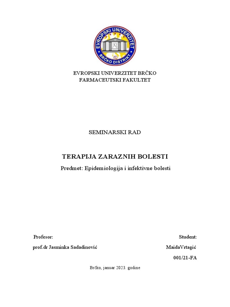 Zarazne Bolesti | PDF
