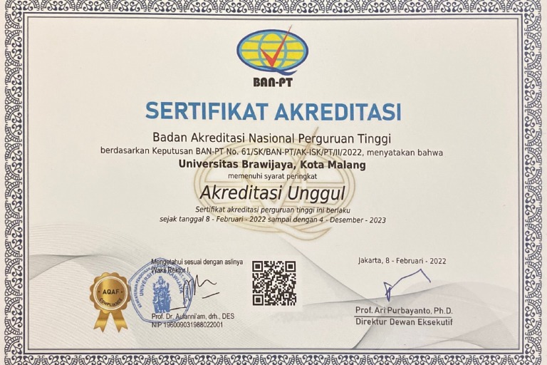 Bukti Akreditasi Universitas Brawijaya | PDF