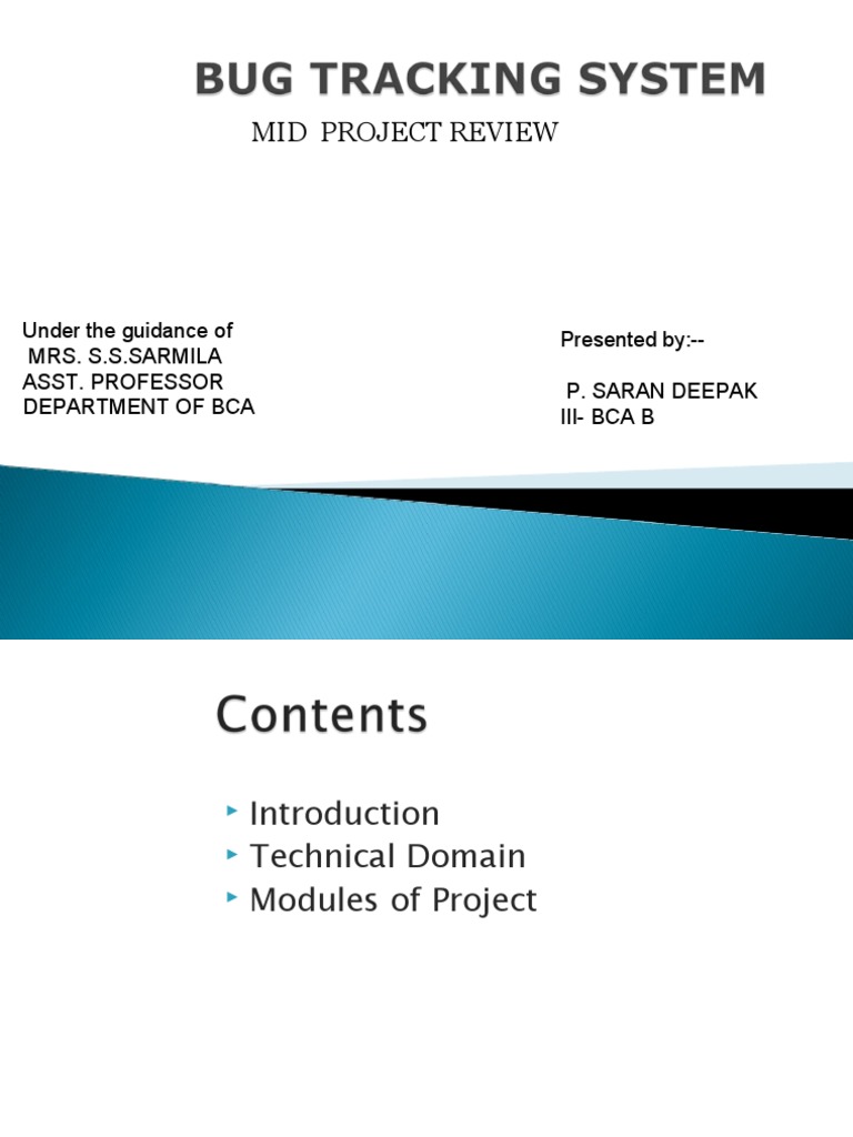 Bug Tracking System 184 Pdf Databases Software Bug