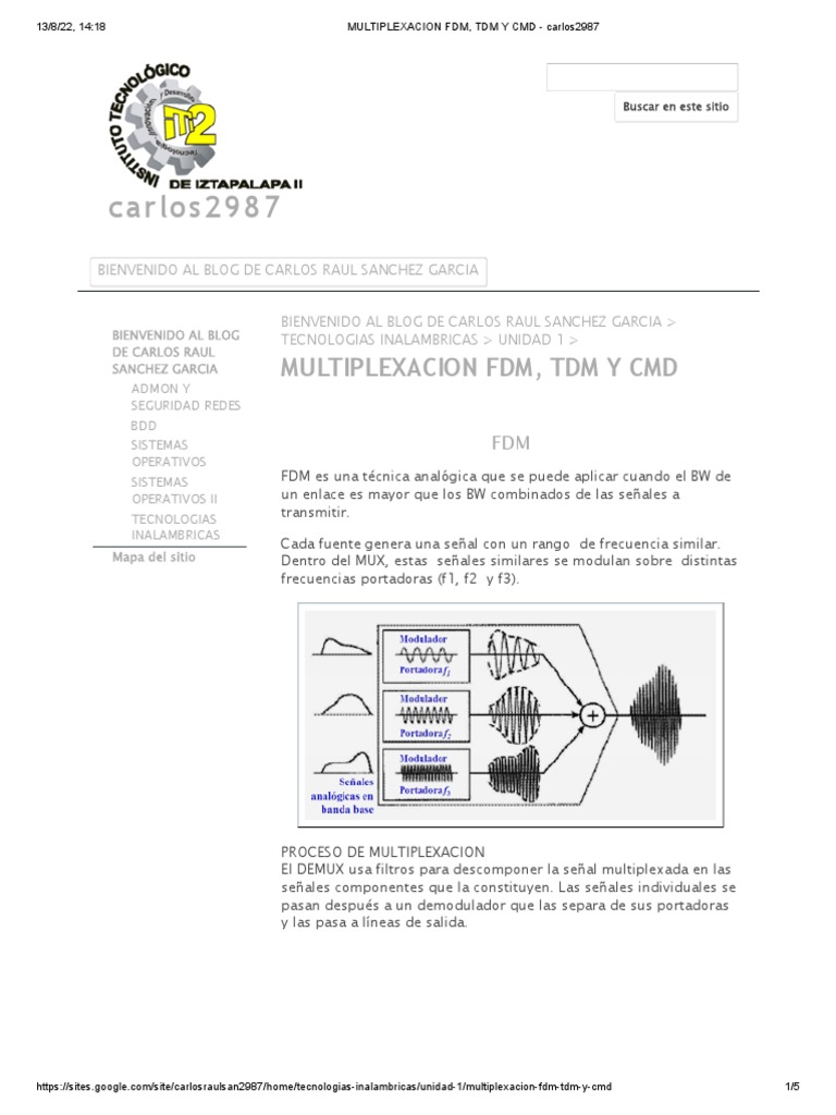 MULTIPLEXACION FDM, TDM Y CMD - Carlos2987 | PDF