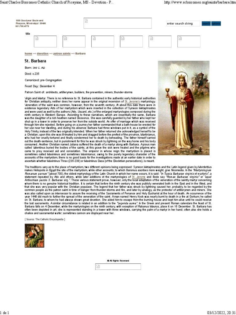 Saint Charles Borromeo Catholic Church of Picayune, MS - Devotion ... Saint Charles Borromeo Catholic Church of Picayune, MS - Devotion ...