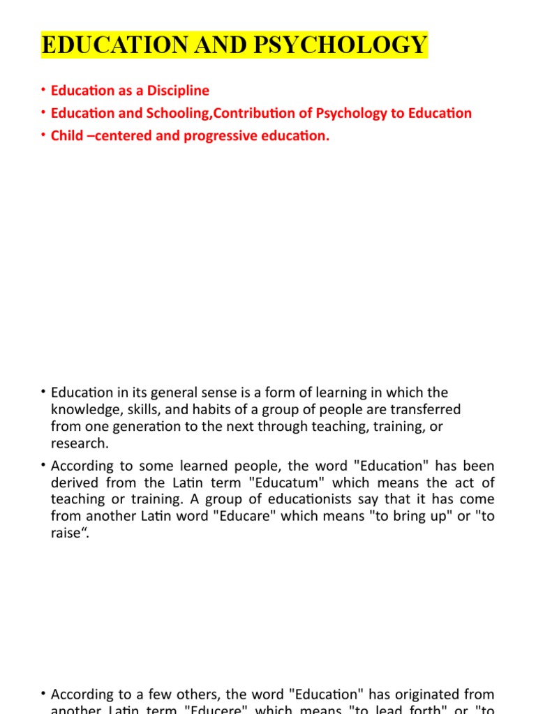 EDUCATION PSYCHOLOGY | PDF | Educational Psychology | Psychology