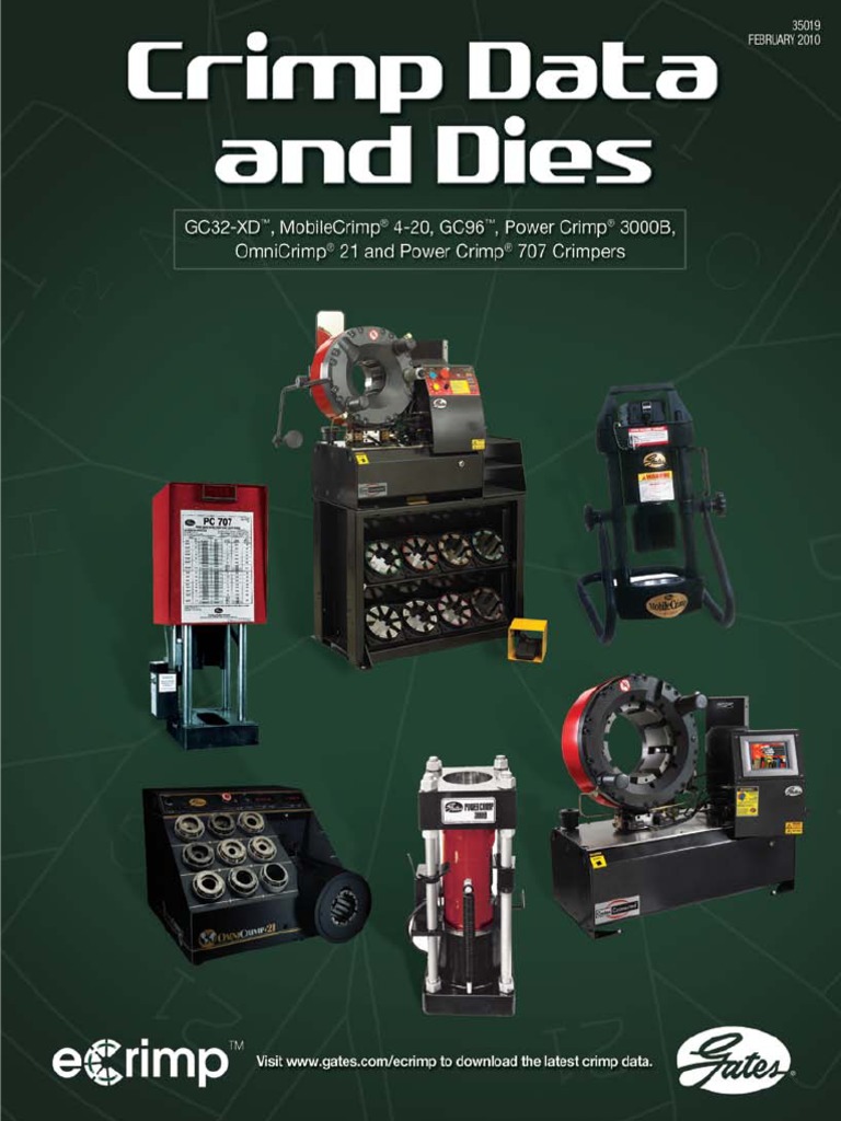 2010 Crimp Data and Dies Manual | PDF | Wire | Pipe (Fluid Conveyance)