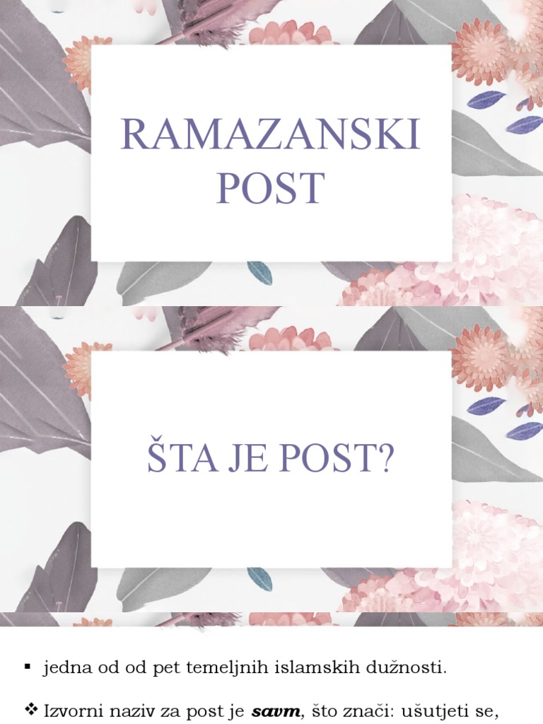 Ramazanski Post | PDF
