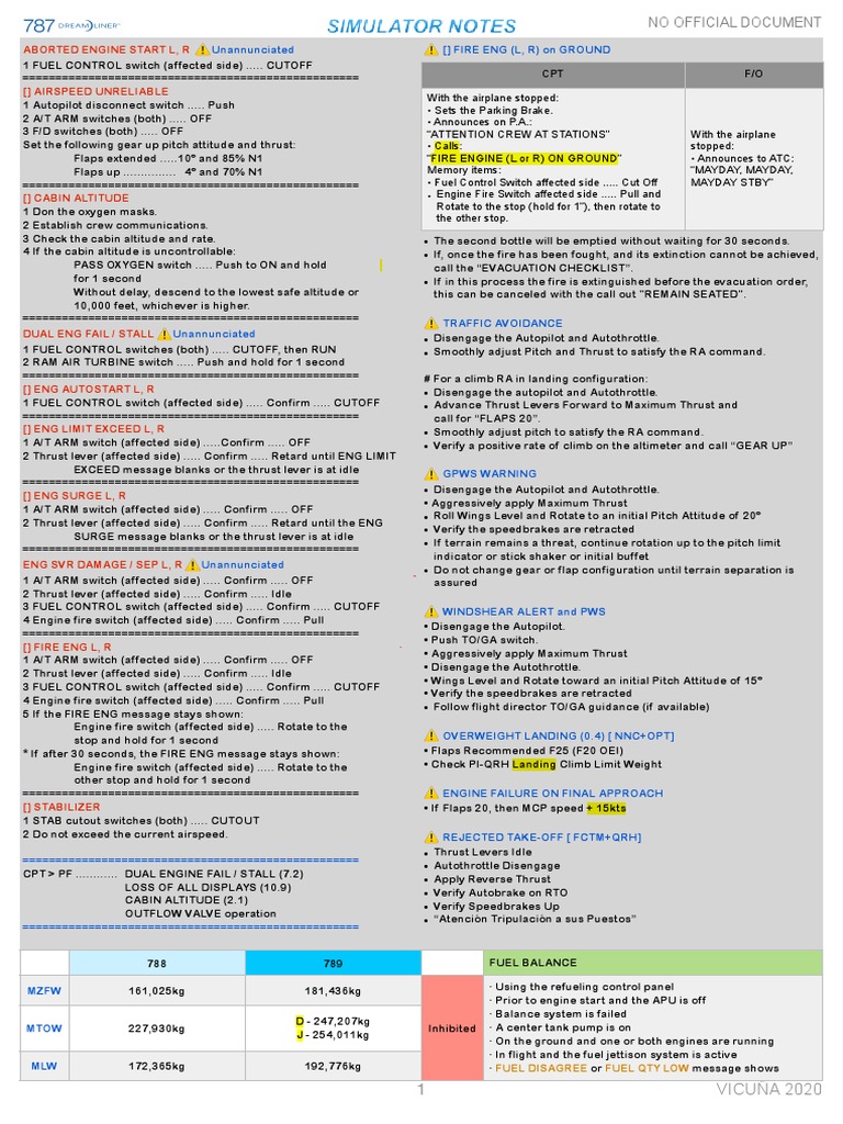 Simulator Notes | PDF | Aircraft | Aviation