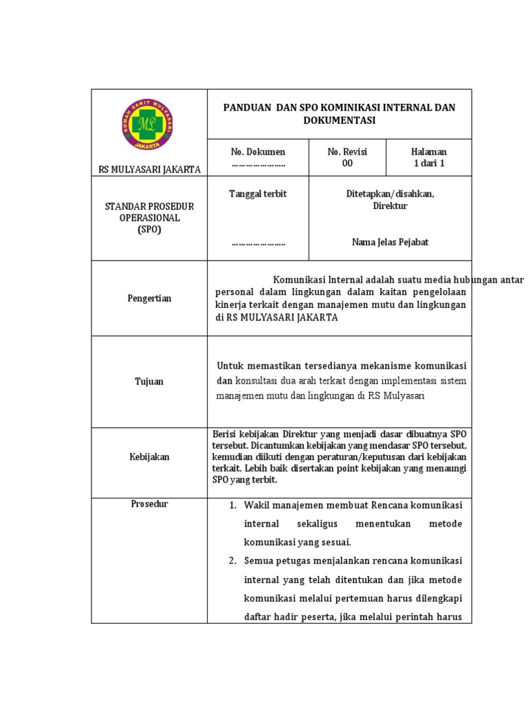 Format - SPO KOMUNIKASI | PDF