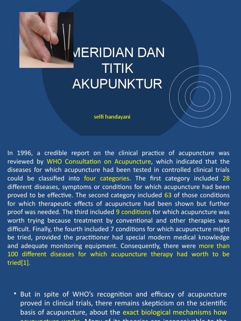 Akupunktur: Titik dan Jalur Meridian | PDF | Acupuncture | Meridian ...