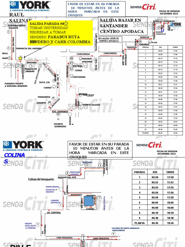 Rutas de Transporte Stiva | PDF