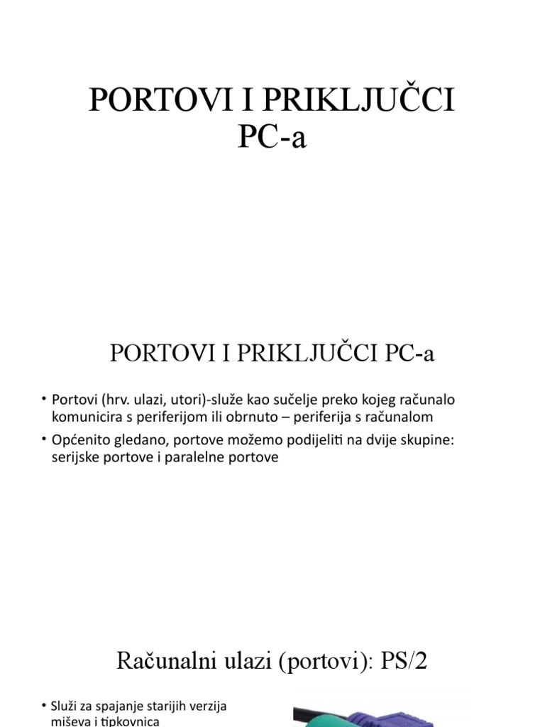 Portovi i Priključci Pc-A | PDF