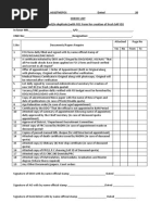 Joining Document Check List: Employee Code: Designation: Name ...