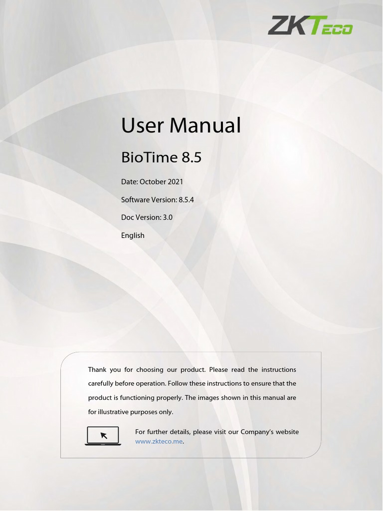 BioTime 8.5.4 User Manual | PDF | Authentication | Graphical User ...