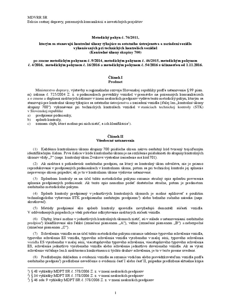 Metodicky Pokyn 76 2011 Uplne Znenie ZM 54 2016 | PDF Metodicky Pokyn 76 2011 Uplne Znenie ZM 54 2016 | PDF